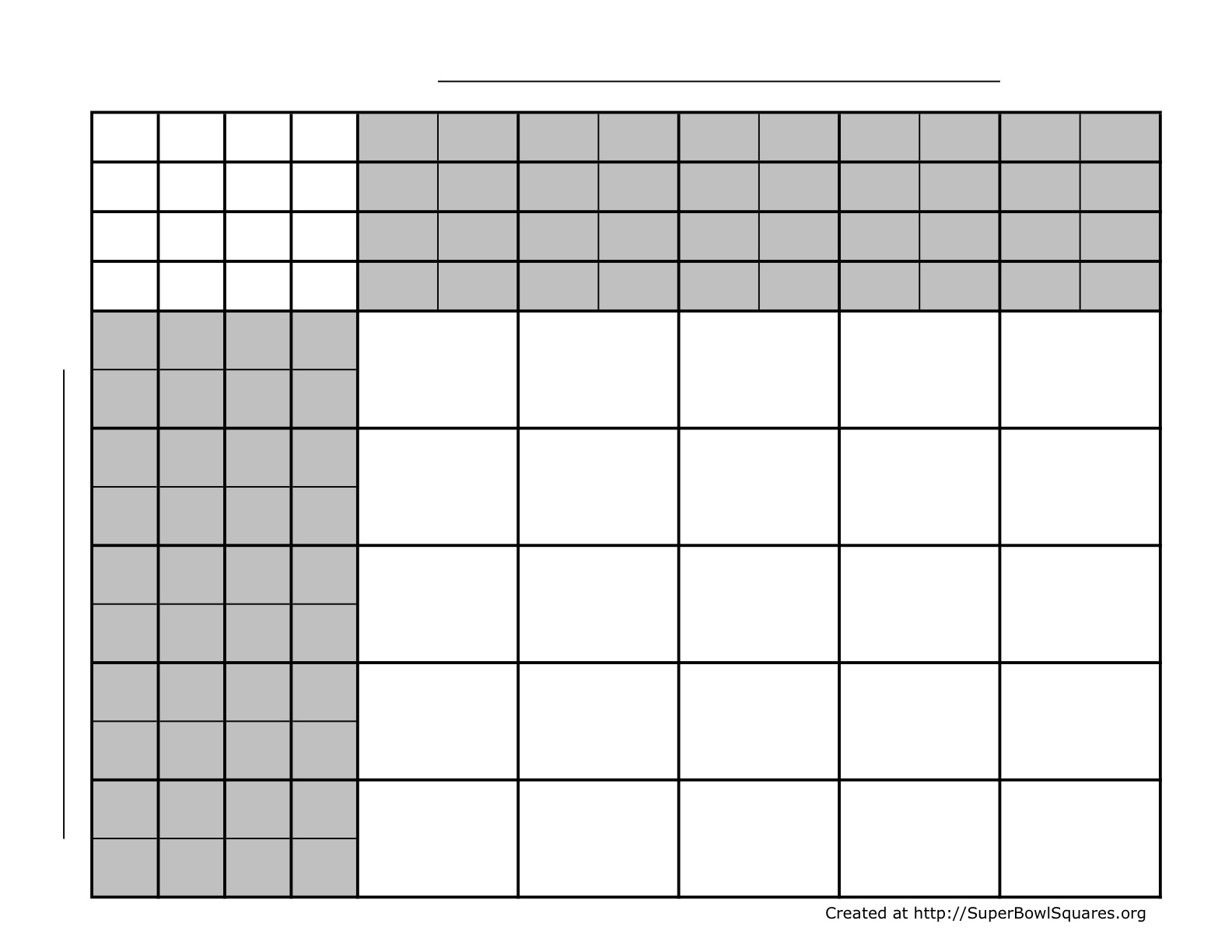 Football Squares Template 25