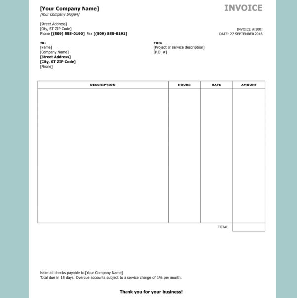 Free Invoice Spreadsheet — db-excel.com