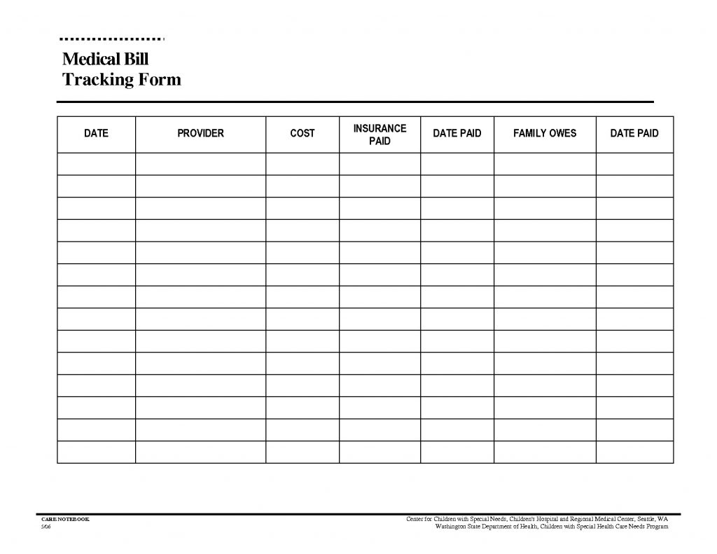 Monthly Bill Organizer Template Excel