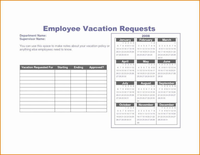 Free Vacation Accrual Spreadsheet — db-excel.com