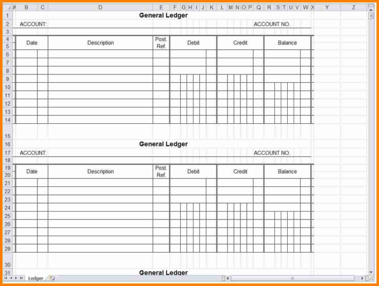 General Ledger Spreadsheet Template Excel — db-excel.com