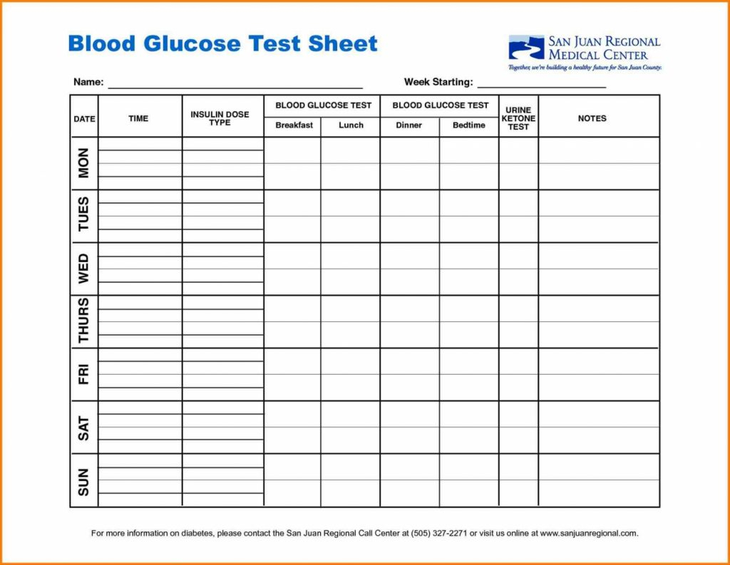 Glucose Tracking Spreadsheet Db excel