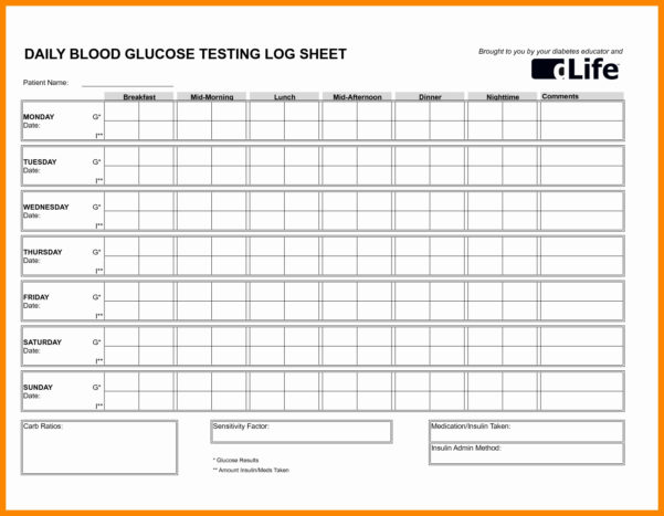 Glucose Tracking Spreadsheet throughout Bloodar Spreadsheet Tracker Log ...
