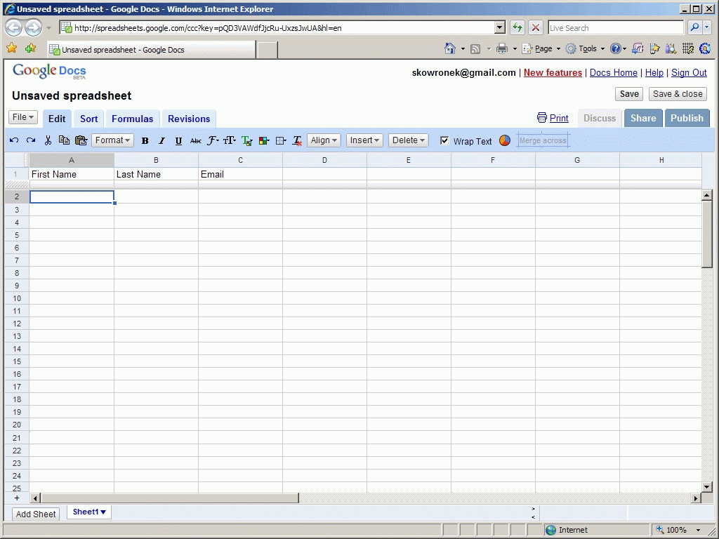 Google Excel Iwebbopqe