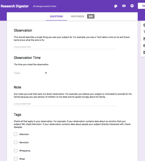Google Form To Spreadsheet within Organizing Ux Research With Google ...