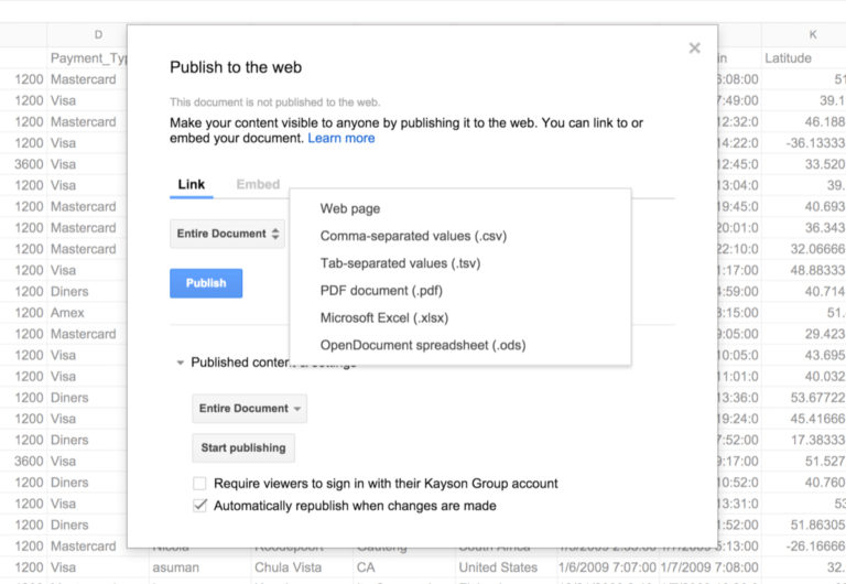 Google Shared Spreadsheet — db-excel.com