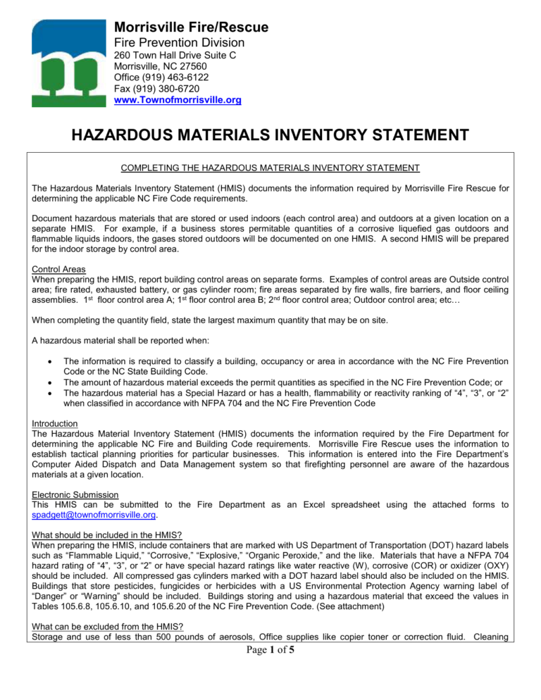 Hazardous Material Inventory Spreadsheet — db-excel.com