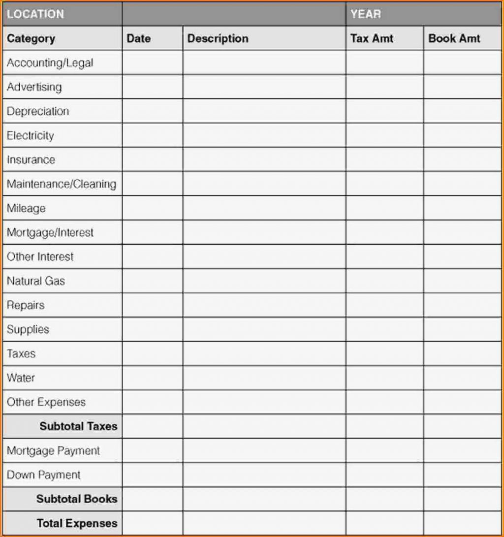 Home Business Expense Spreadsheet Regarding Home Business Expense 