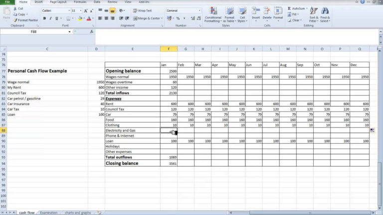 Home Cash Flow Spreadsheet — db-excel.com
