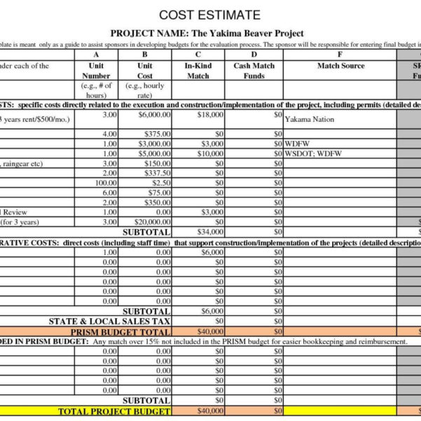 Home Construction Cost Spreadsheet regarding Commercial Construction ...