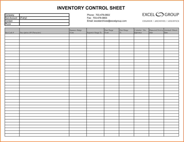 How To Create An Excel Spreadsheet For Inventory within Inventory ...