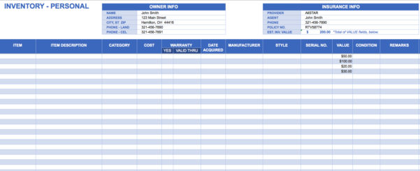 How To Create An Inventory Spreadsheet In Excel with Inventory Control ...