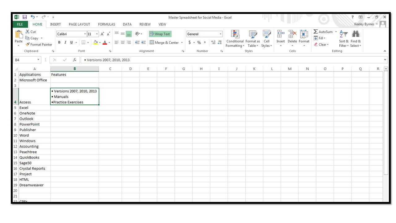 How To Do A Spreadsheet On Windows 10 For How To Insert Bullets In