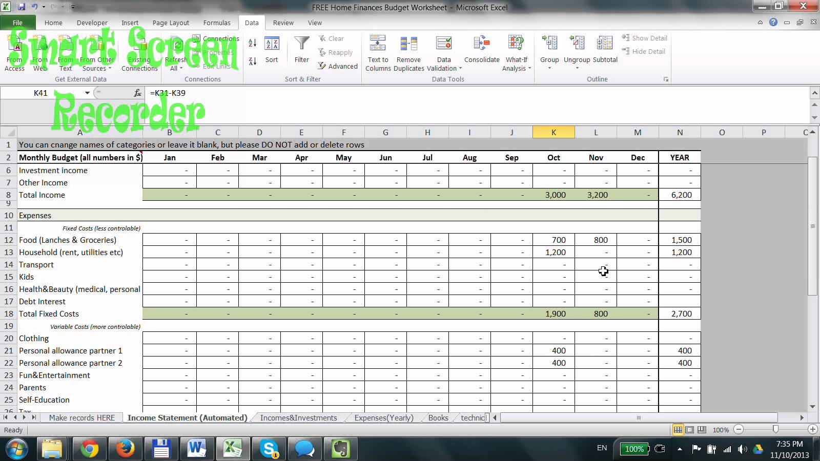 How To Make A Home Budget Spreadsheet Excel Db excel