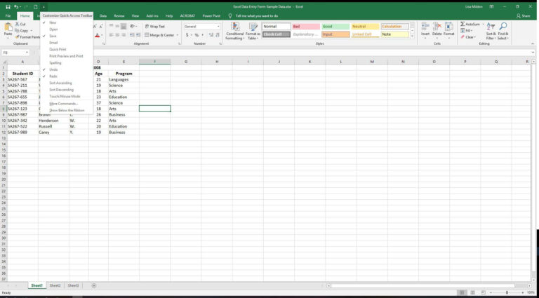 How To Make An Excel Spreadsheet Into A Fillable Form with Excel Data ...