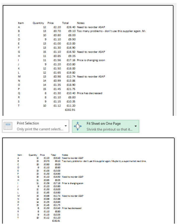 How To Print An Excel Spreadsheet On One Page Regarding Excel Printing