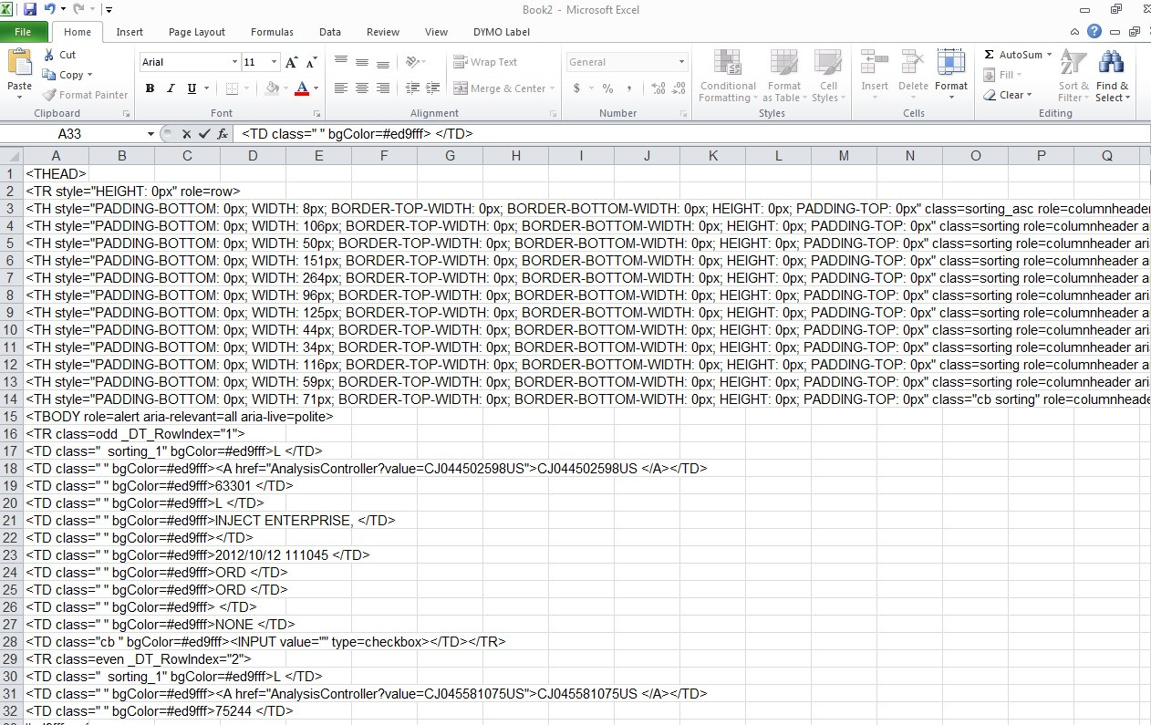 Html Excel Spreadsheet Db excel