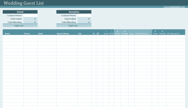 Indian Wedding Checklist Excel Spreadsheet in Wedding Planner Excel ...