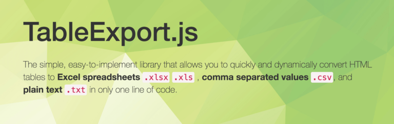 Javascript Spreadsheet Library for Export Html Table Data To Excel ...