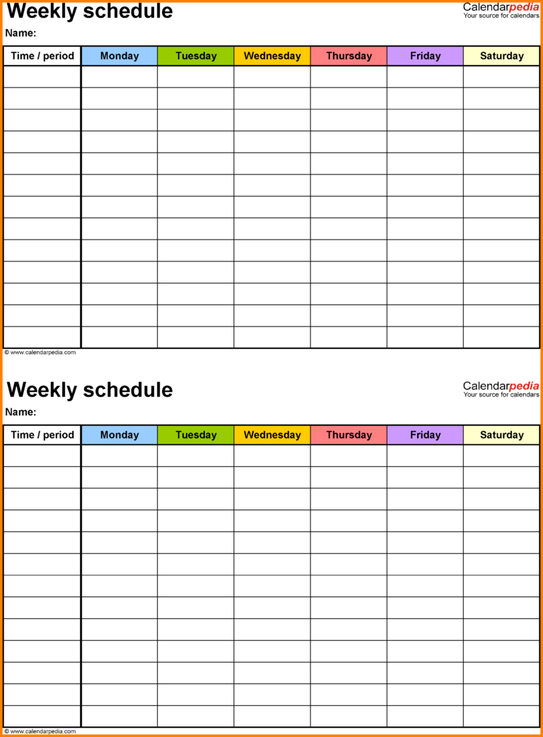 Job Scheduling Spreadsheet — db-excel.com