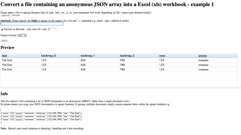 Json To Spreadsheet Converter throughout Using Perl To Preview In A Web Page And Convert A Json ...