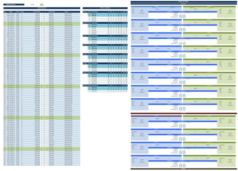 Knockout Tournament Template Excel Spreadsheet — db-excel.com