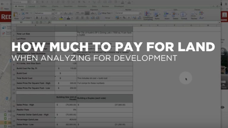 Land Development Cost Spreadsheet — db-excel.com
