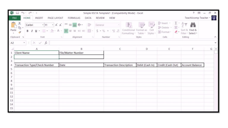 Law Firm Excel Spreadsheet in How To Use Iolta Management For Lawyers ...