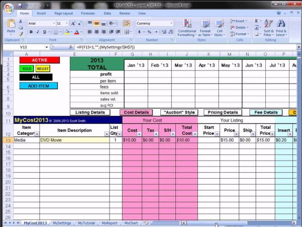 Live Auction Spreadsheet With Excel Spreadsheets For Dummies 