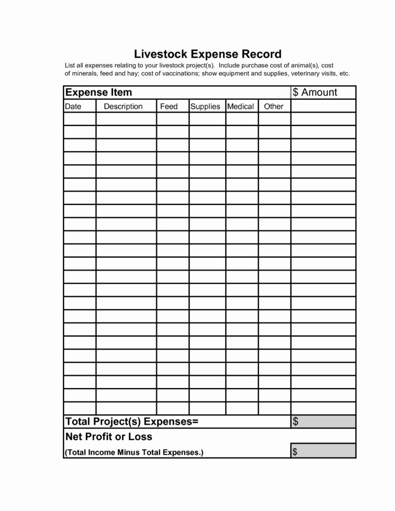 Livestock Inventory Spreadsheet — db-excel.com