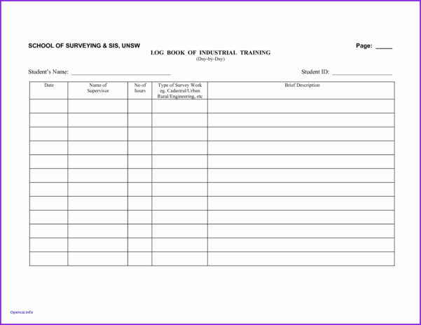 Log Book Auditing Spreadsheet — db-excel.com