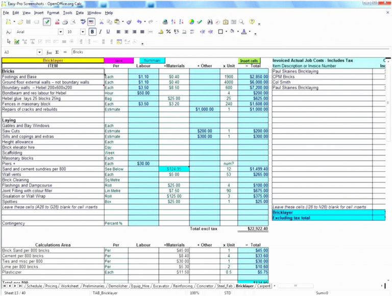 Lumber Inventory Spreadsheet inside Lumber Inventory Spreadsheet New ...