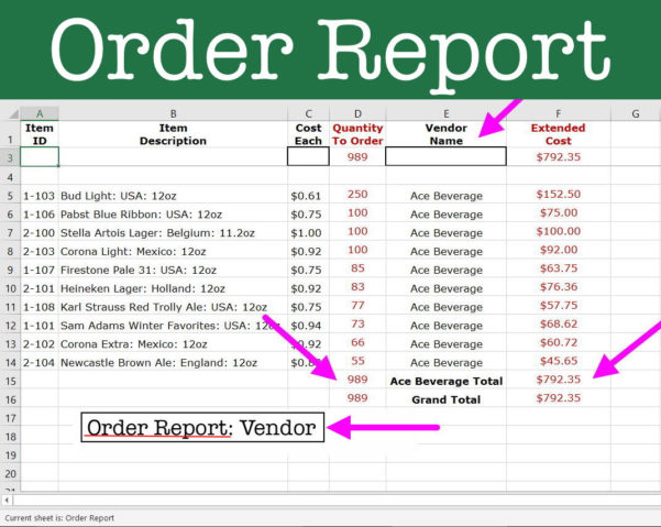 Magic Spreadsheet inside Reports: Inventory Control Spreadsheet ...