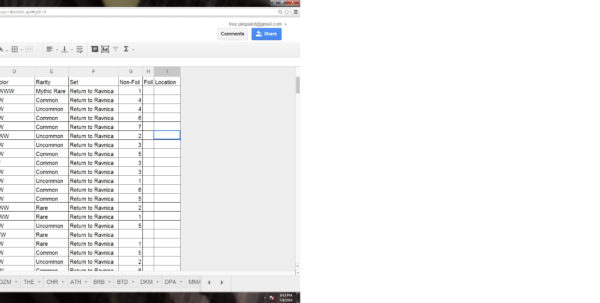 Magic The Gathering Spreadsheet Google Spreadshee magic the gathering ...