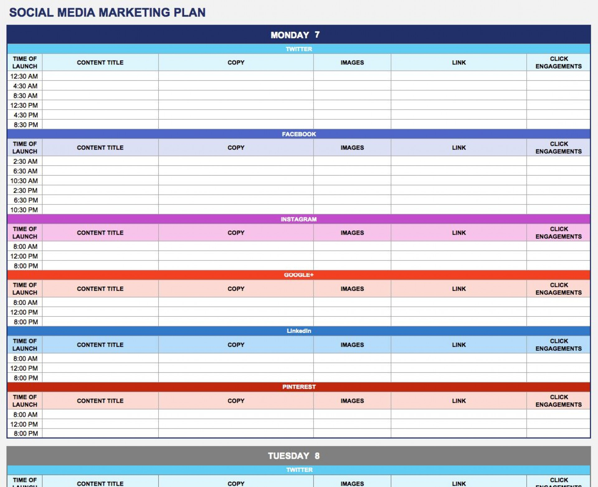 Marketing Plan Spreadsheet Intended For 003 Template Ideas Sample