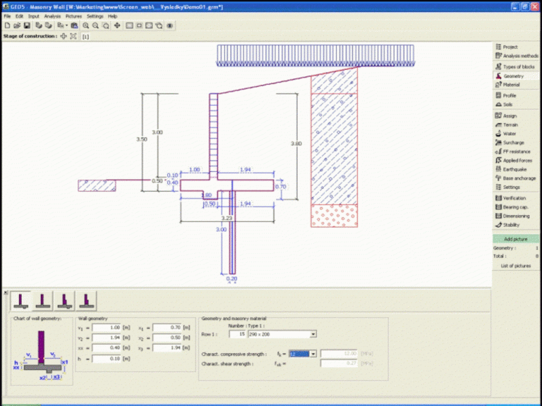 Masonry Wall Design Spreadsheet with Retaining Wall Design Spreadsheet ...