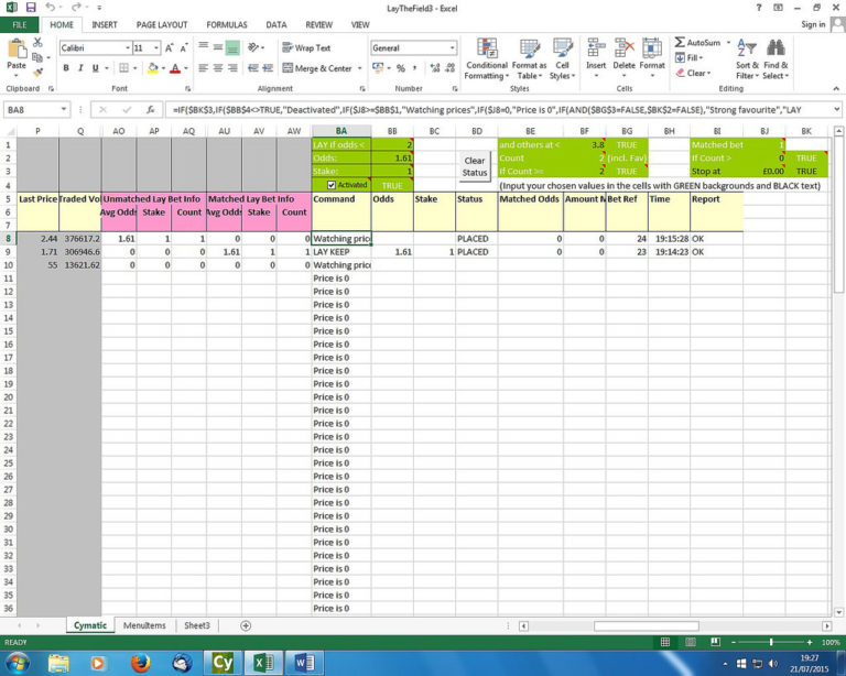 Matched Betting Spreadsheet Excel — db-excel.com