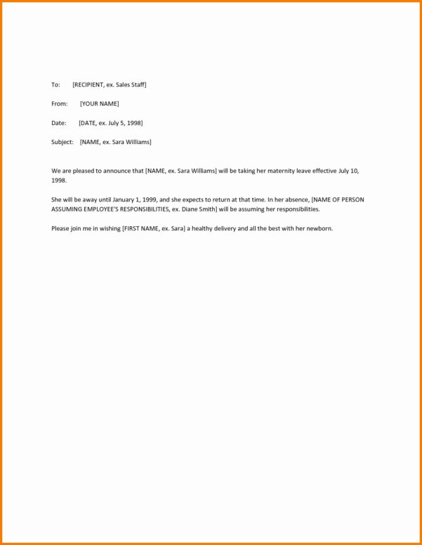 Maternity Leave Budget Spreadsheet with Maternity Leave Letter Lovely ...