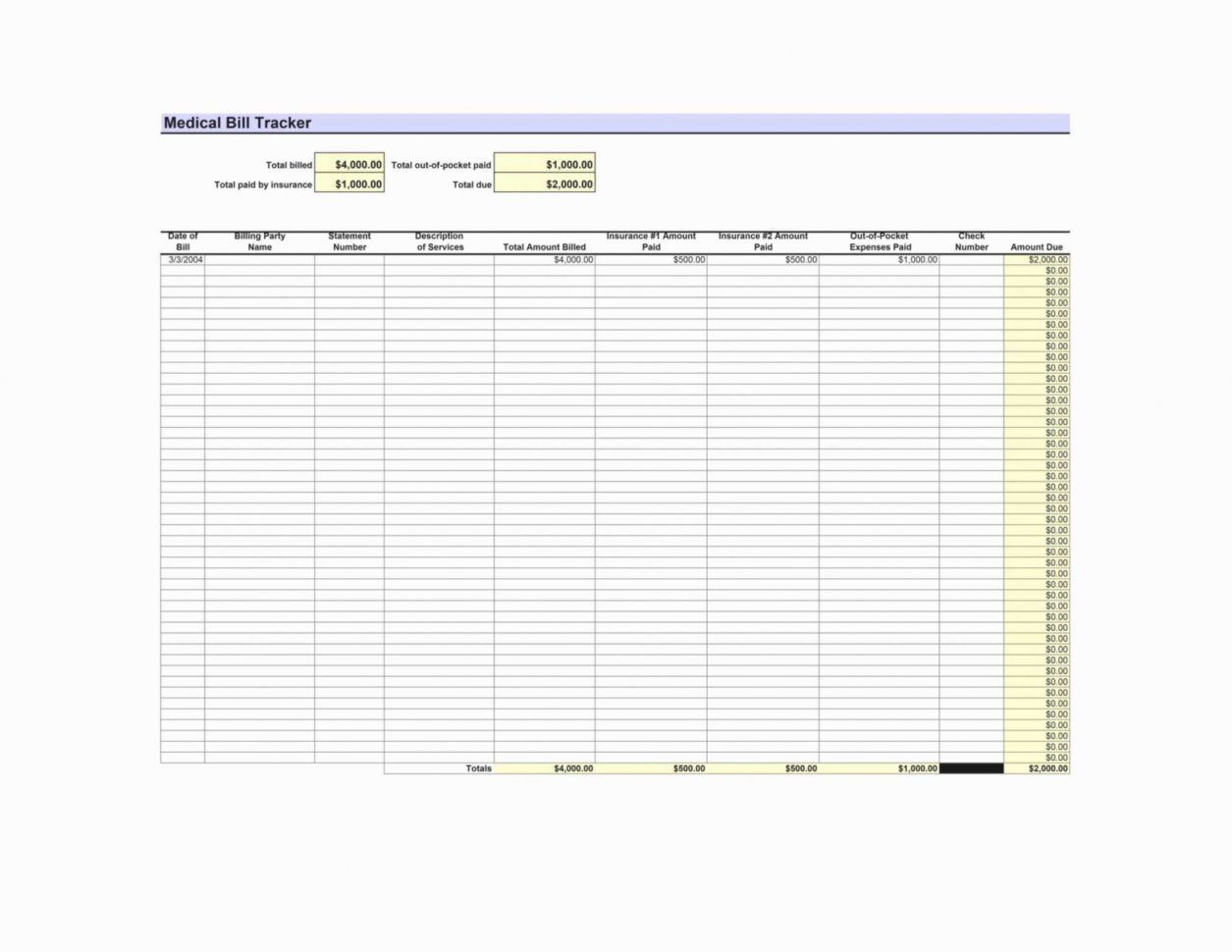 Medical Expense Tracker Spreadsheet — db-excel.com