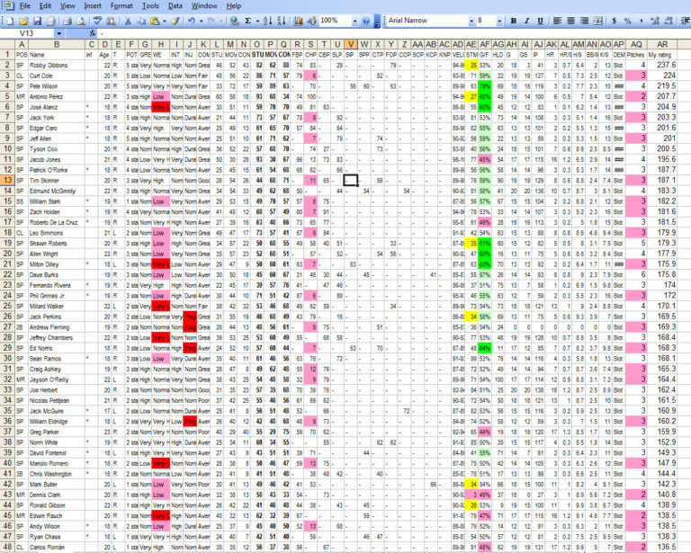 Mlb Spreadsheet with regard to Excel Spreadsheet Ootp Developments Forums — db-excel.com