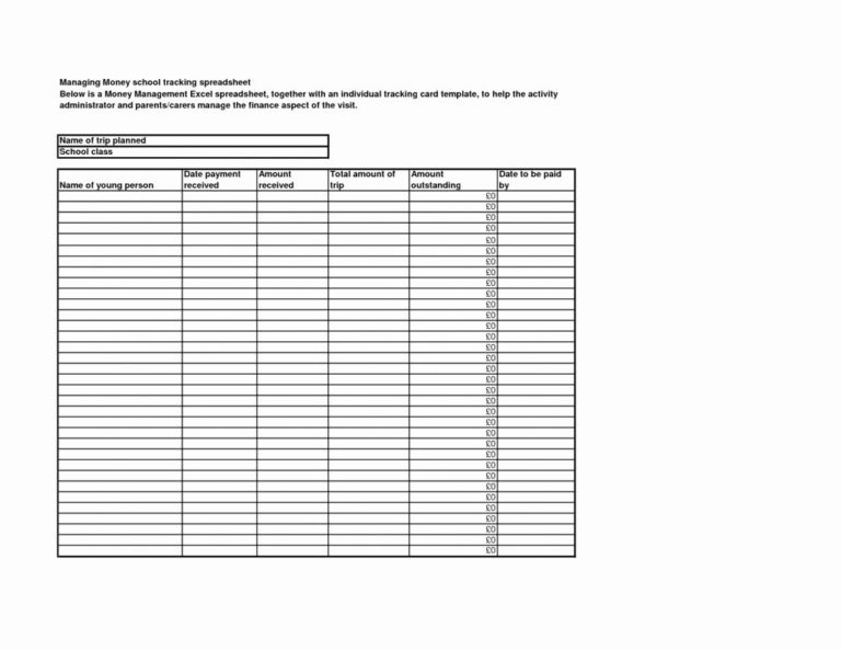 Money Management Spreadsheet Template — db-excel.com
