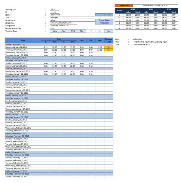 Monthly Timesheet Excel Spreadsheet with Employee Time Tracker Excel Maggi Locustdesign Co ...