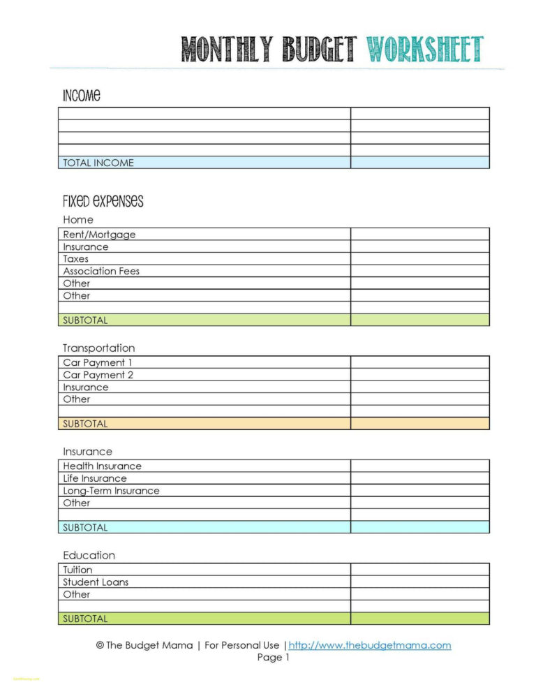Mortgage Budget Planner Spreadsheet — db-excel.com