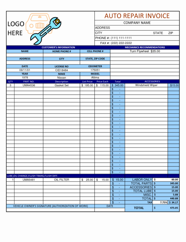 Motorcycle Maintenance Spreadsheet throughout Motorcycle Maintenance ...