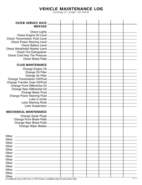 Motorcycle Maintenance Spreadsheet — db-excel.com