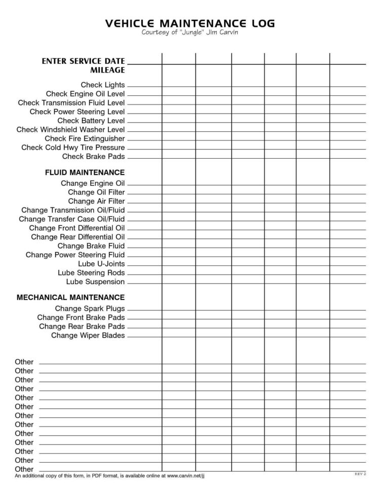 Motorcycle Maintenance Spreadsheet within Vehicle Maintenance ...