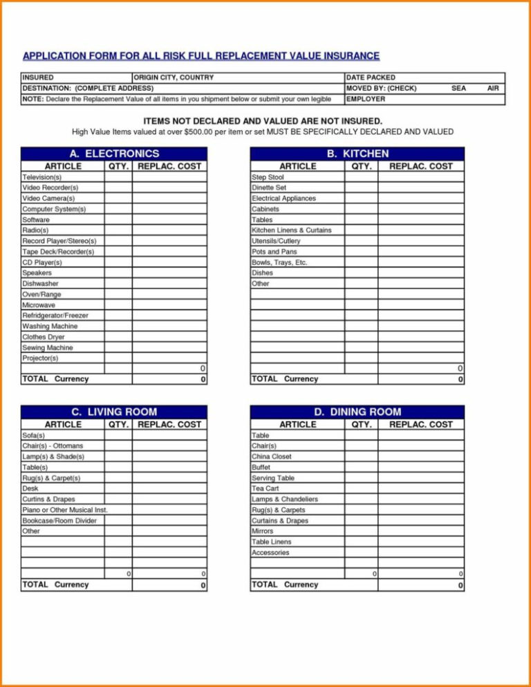 Moving Cost Spreadsheet — db-excel.com