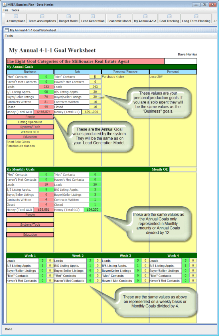 Mrea Economic Model Spreadsheet with 411 Worksheet Productivity Mastery ...