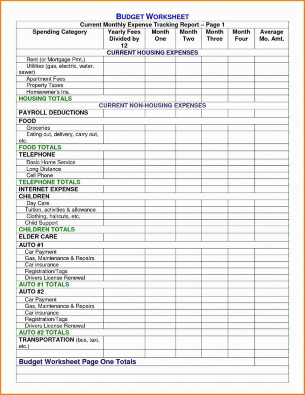 New Home Budget Spreadsheet — db-excel.com