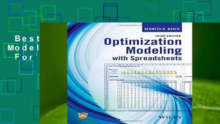 Optimization Modeling With Spreadsheets with Best Ebook Optimization Modeling With Spreadsheets ...